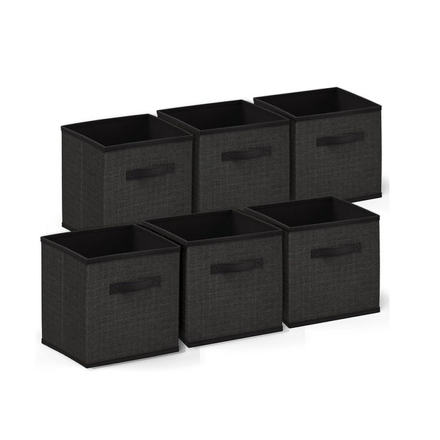 Cube Storage Bins, Foldable 6 Cube Storage Organizer Bins, Fabric ...