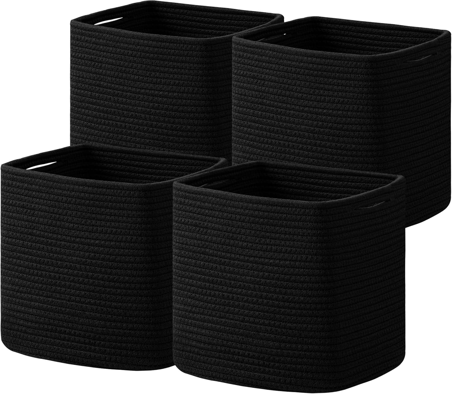 Cube Storage Bins Set of 4, 13inch Cube Baskets Organizer for Nursery ...