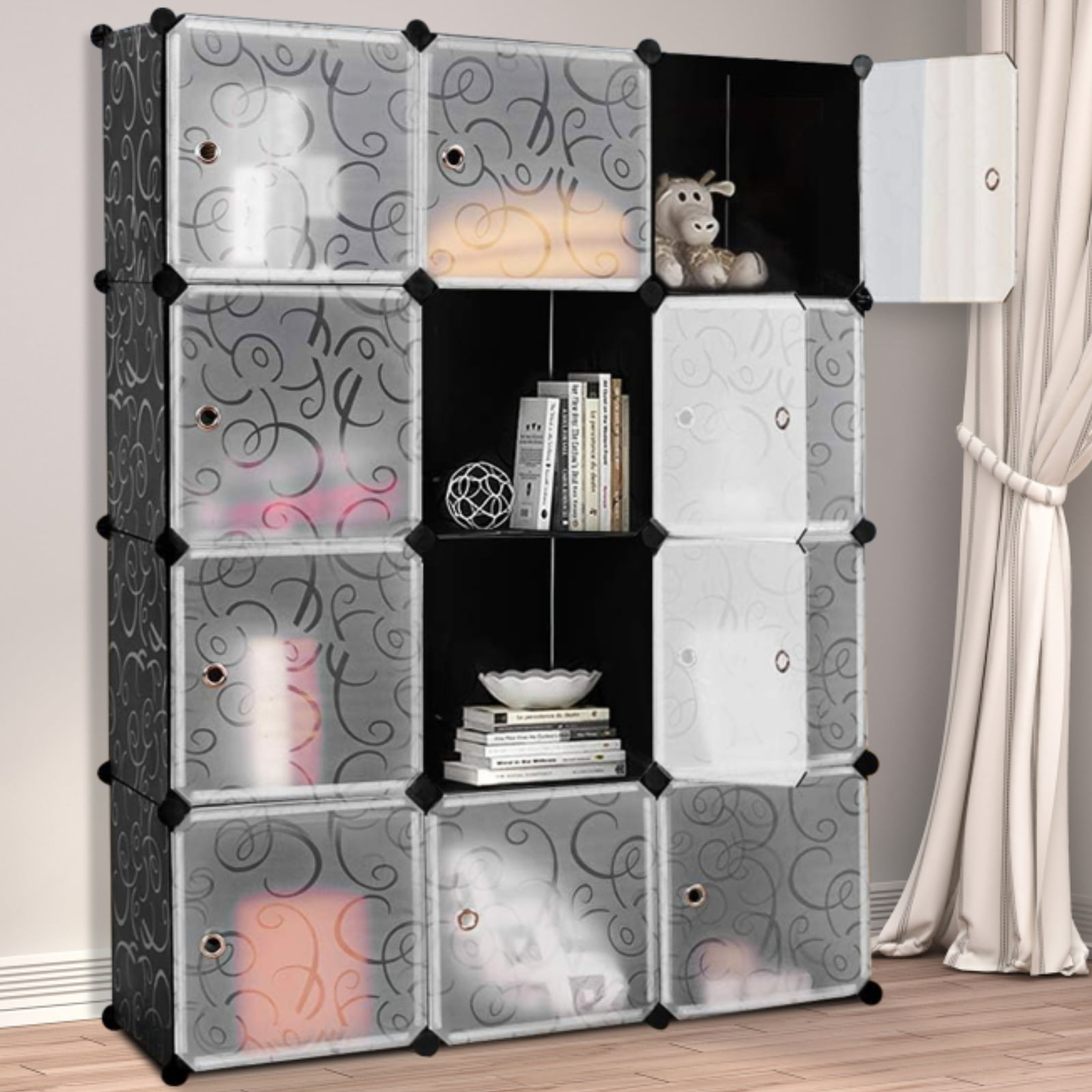 Cube Storage Cabinet 12-cube organizer Storage Shelves Diy Closet ...
