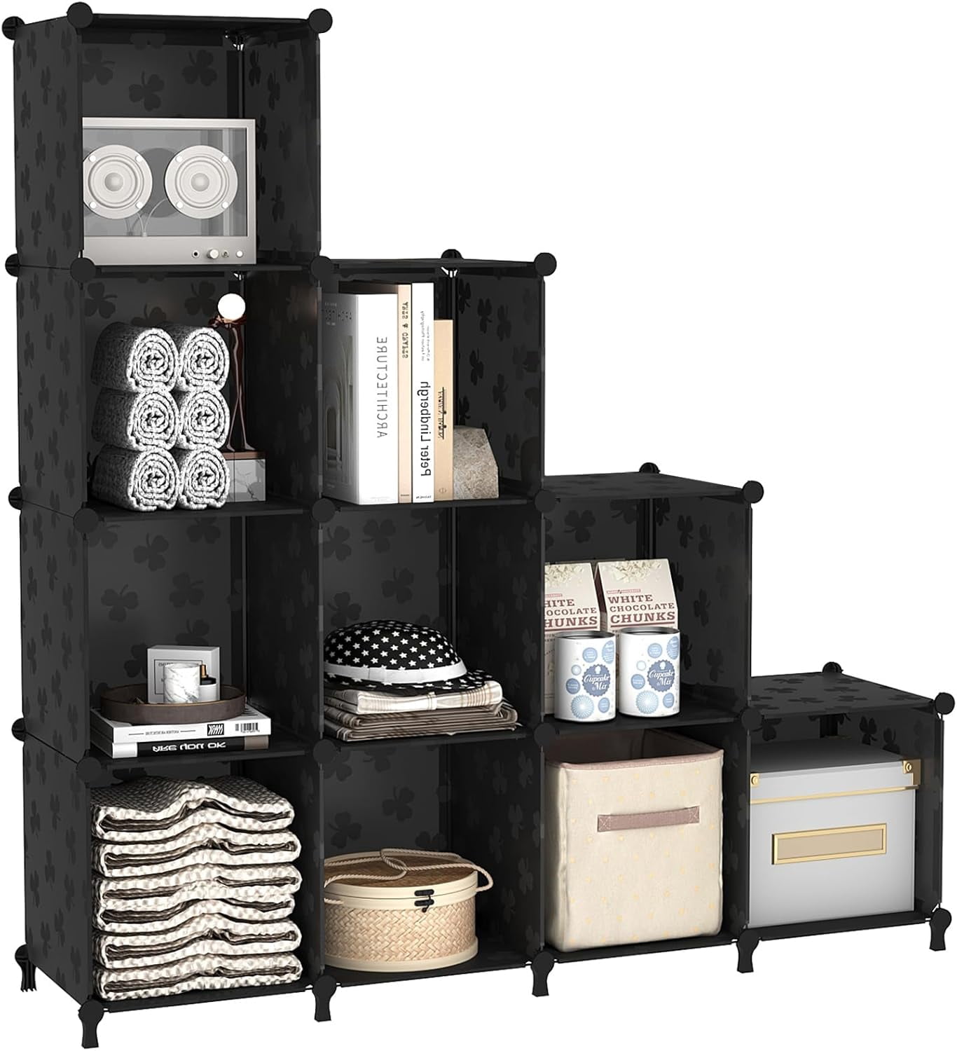 Cube Storage Organizer, 10 Cube Closet Organizer Storage Shelves, DIY ...
