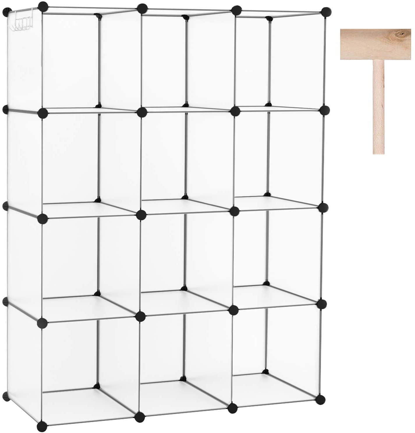 Cube Storage Organizer, 12-Cube Closet Cabinet Organizer, DIY Cube ...