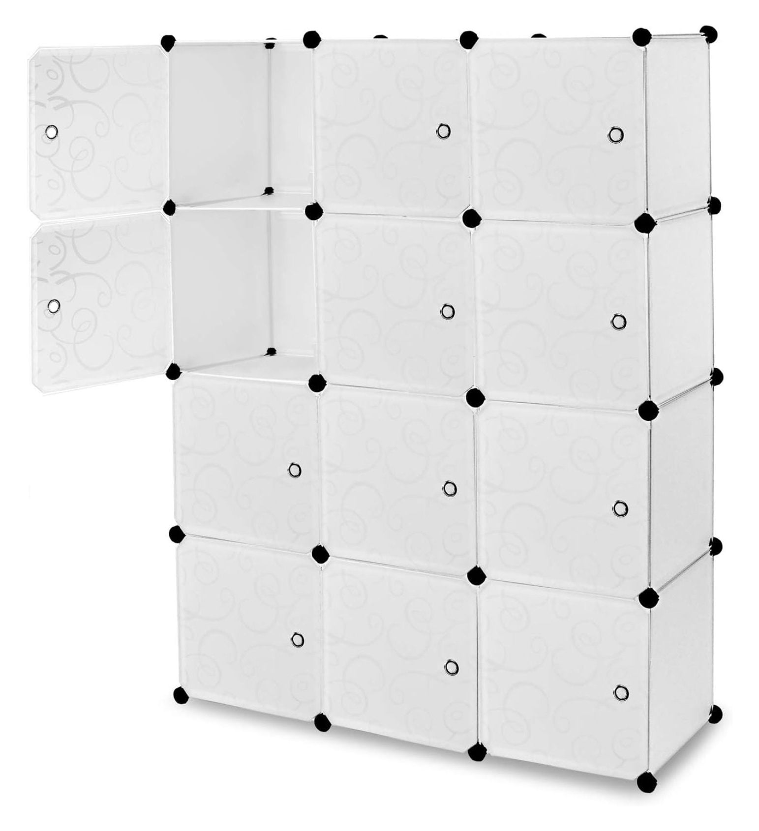 Cube Storage Organizer - 12 Cubes | Stackable Portable Closet Organizer ...