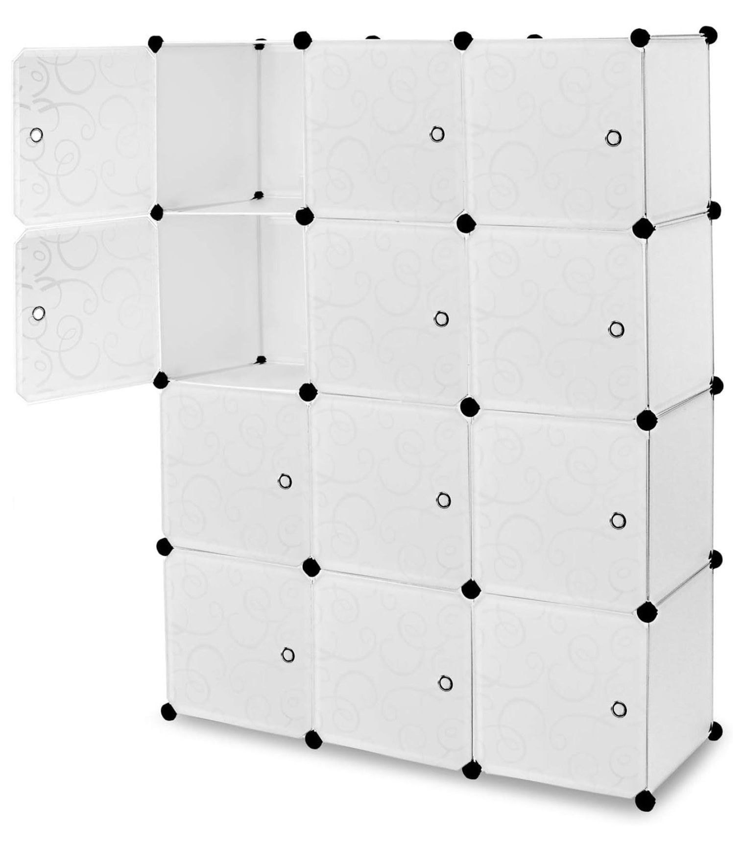 Cube Storage Organizer - 12 Cubes | Stackable Portable Closet Organizer ...