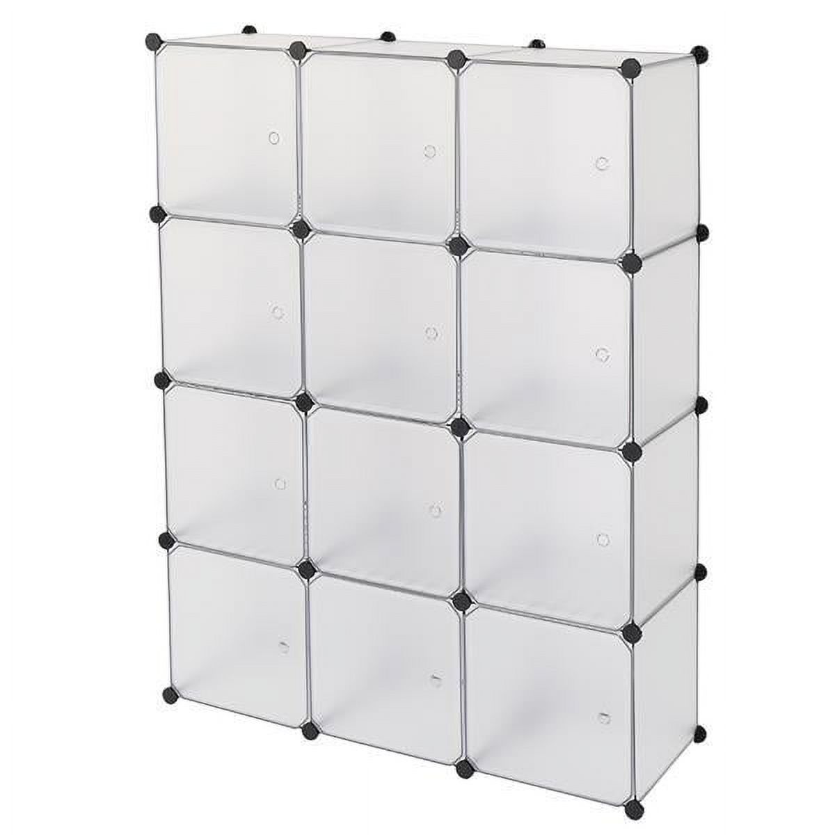 Cube Storage Organizer - 12 Cubes Stackable Portable Closet Organizer ...