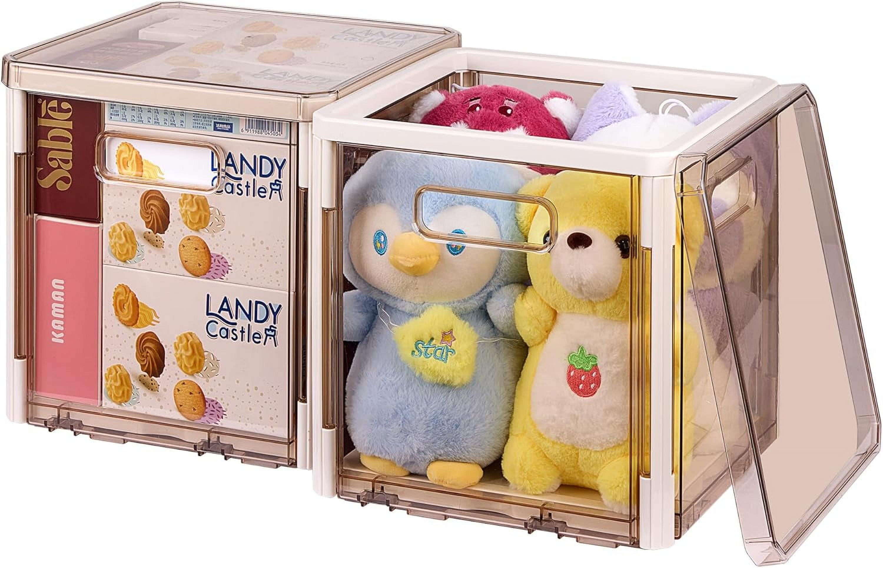 Cube Storage Organizer 2 Pack - Plastic Storage Bins with Lids, Cubby ...