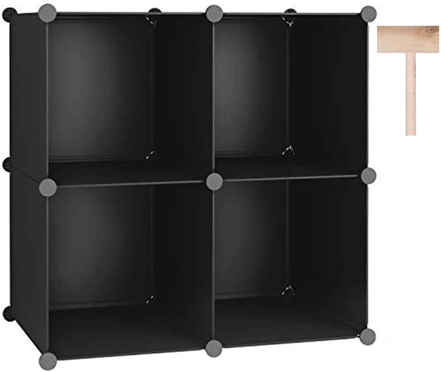Cube Storage Organizer, 4-Cube Shelves Units, Closet Cabinet, DIY ...