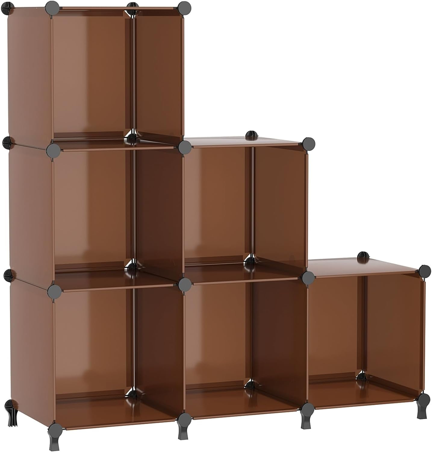 Cube Storage Organizer 6-Cube Closet Organizer Shelves, Stackable ...