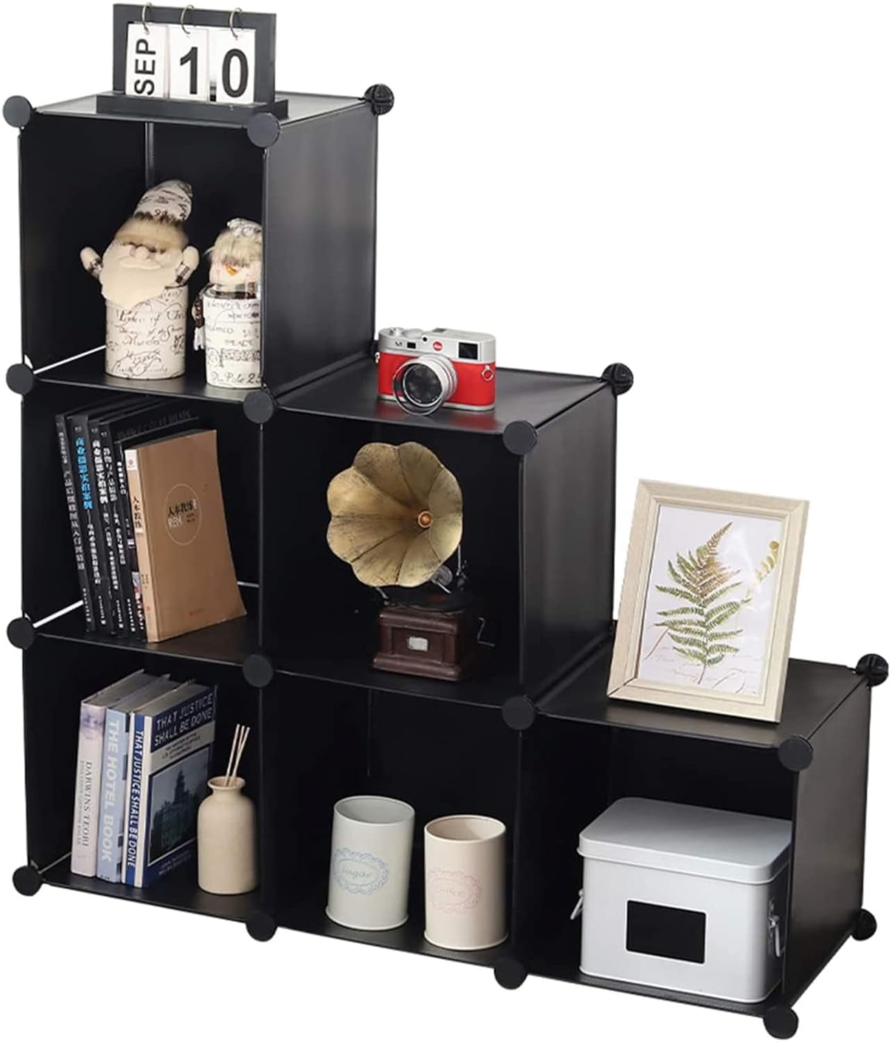 Cube Storage Organizer 6-Cube Closet Storage Shelves with Wooden Mallet ...