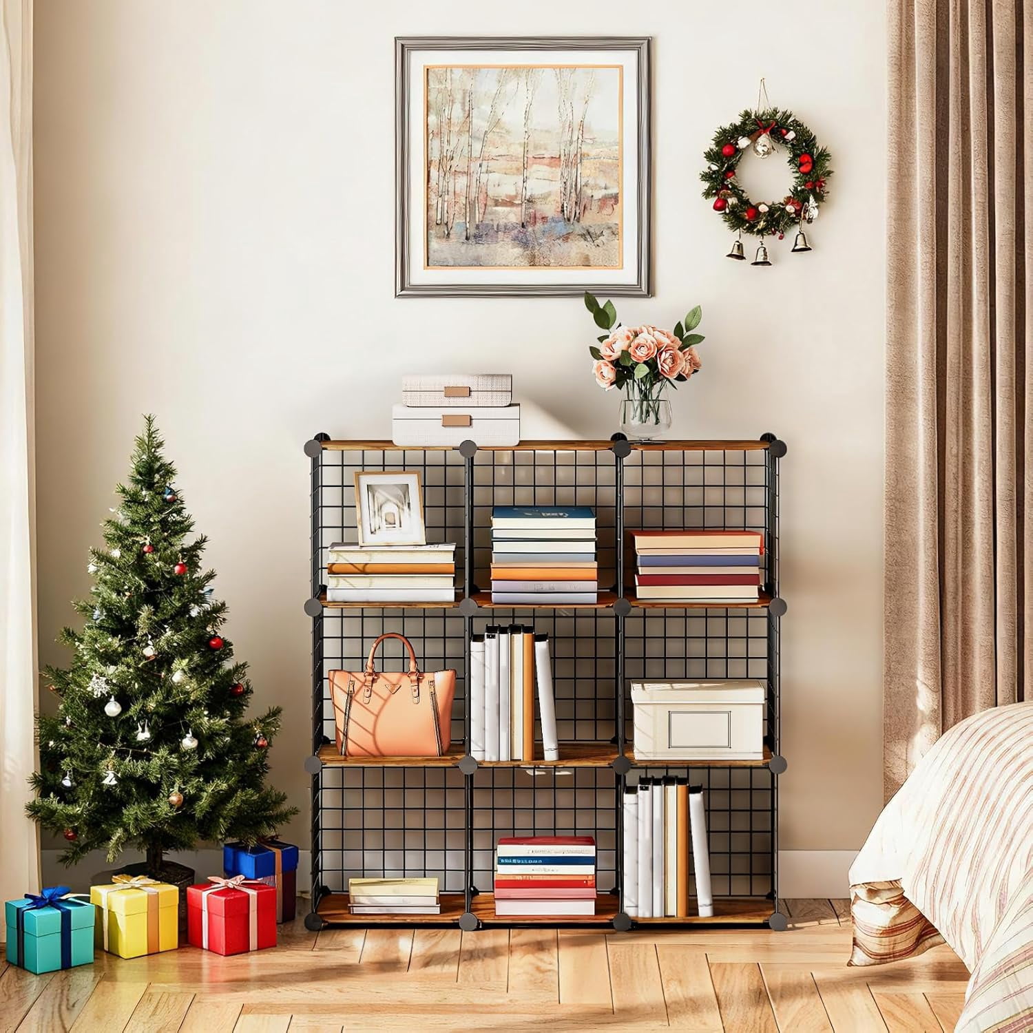 Cube Storage Organizer, 6-Cube Organizer Units, Metal Grid Storage ...