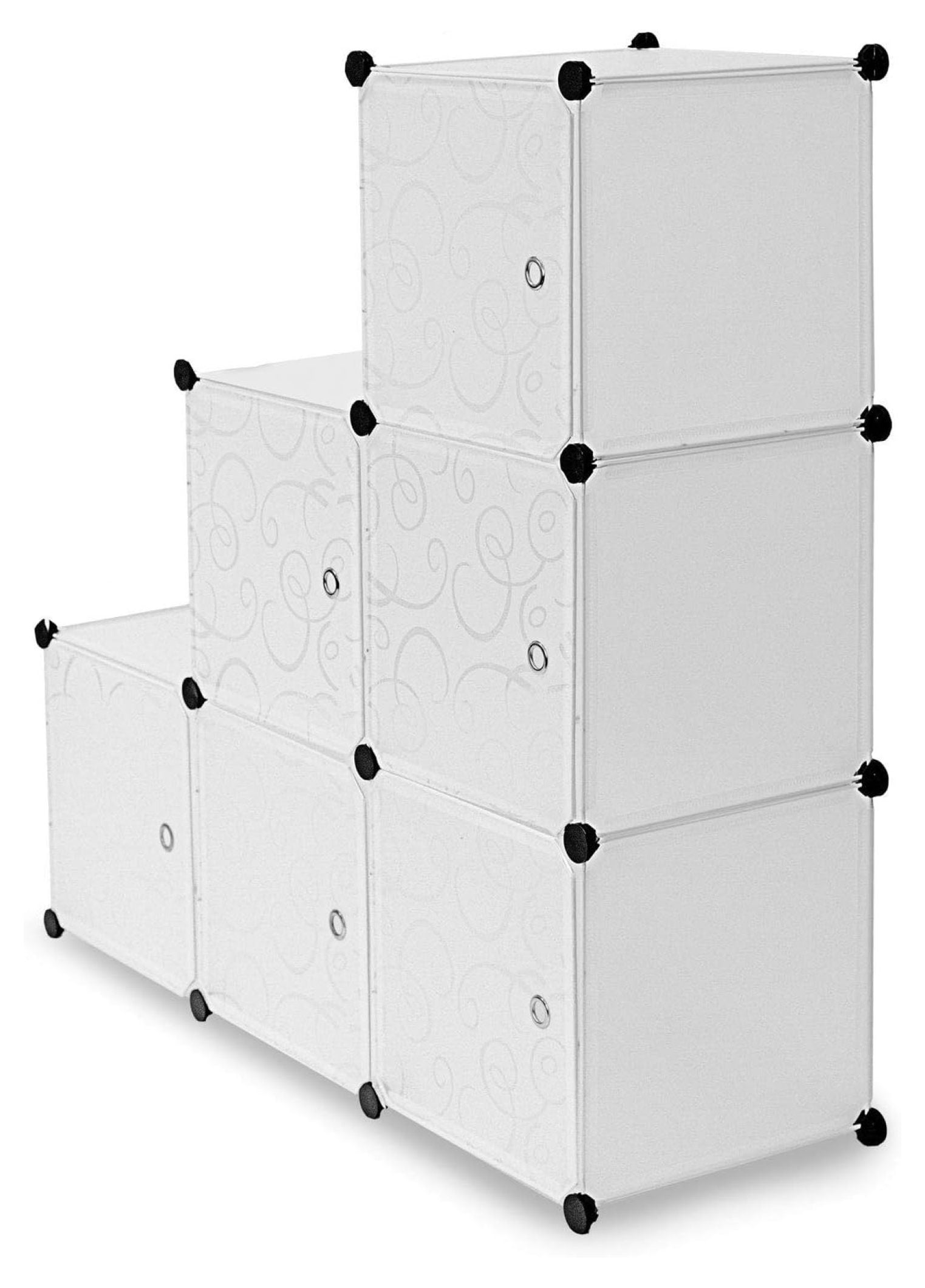 Cube Storage Organizer - 6 Cubes | Stackable Portable Closet Organizer ...