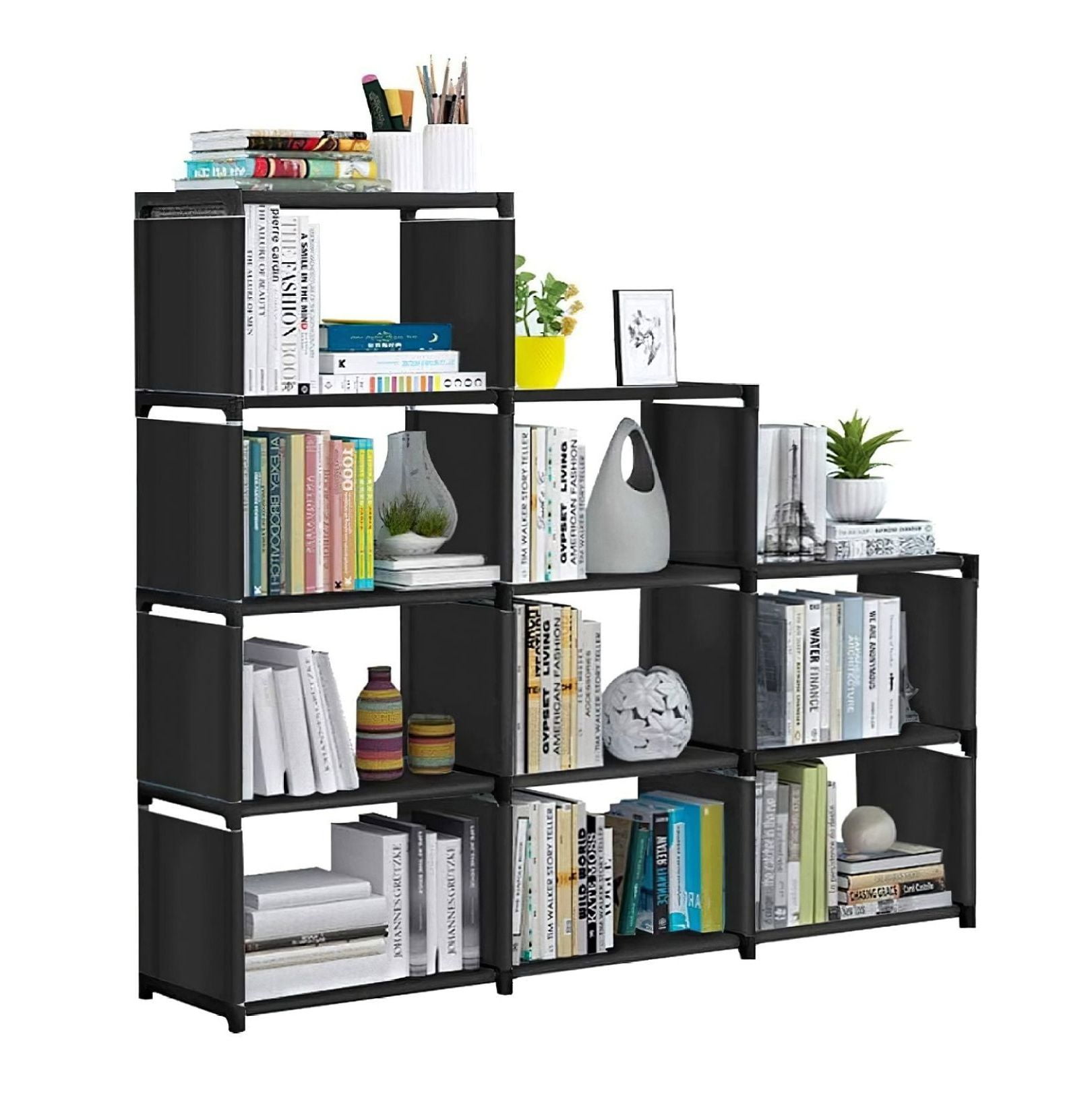 Cube Storage Organizer 9 Cubes Closet Shelves Cabinet Bookcase Non ...