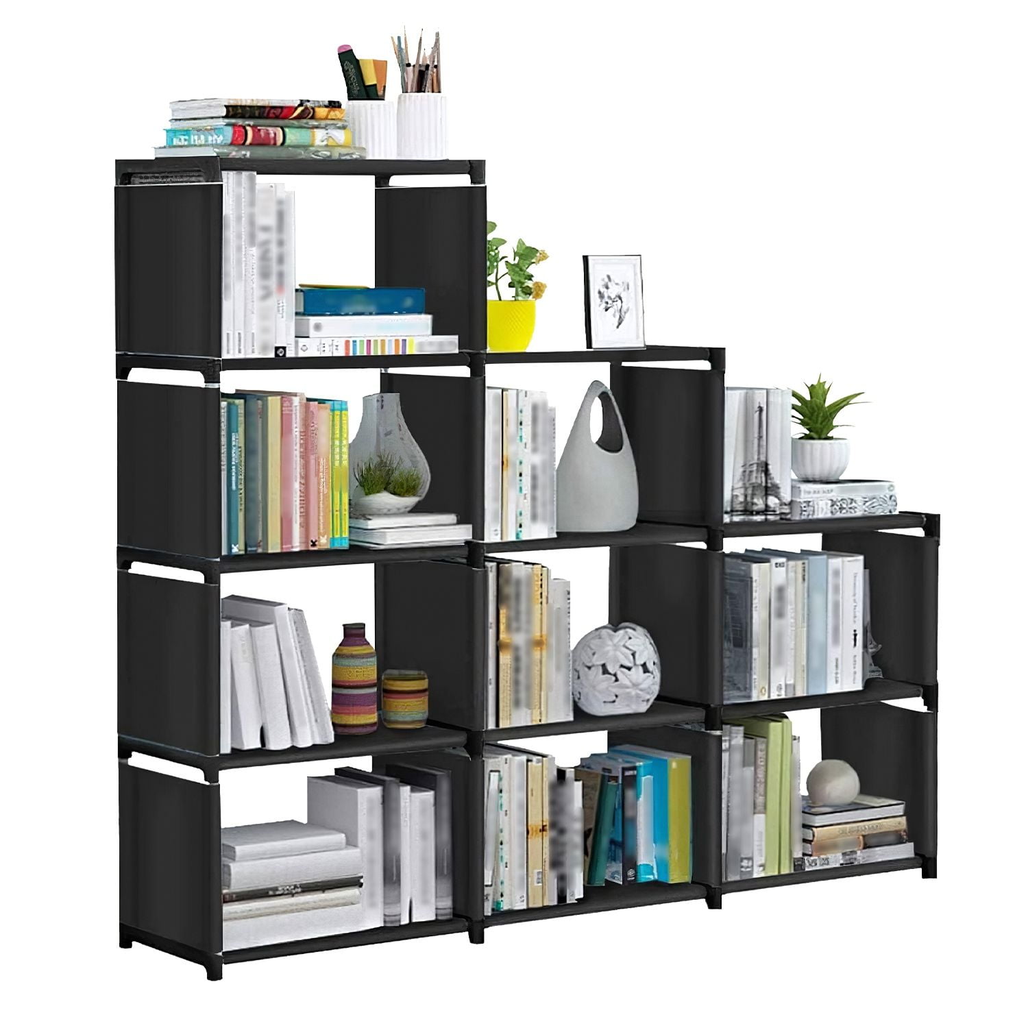 Cube Storage Organizer 9 Cubes Closet Shelves Cabinet Bookcase Non ...