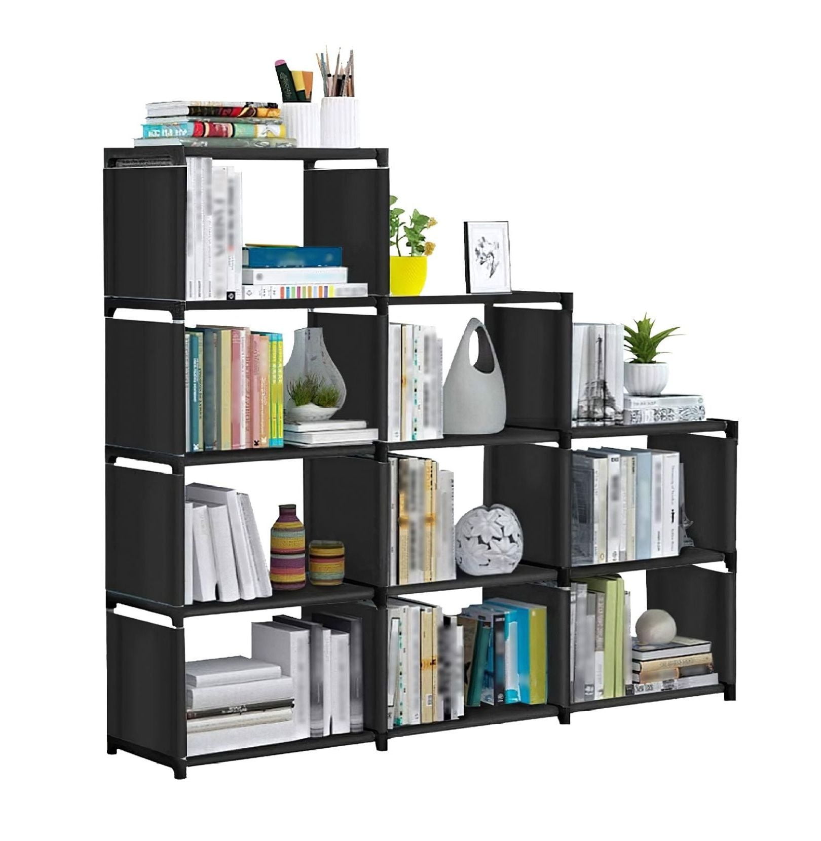 Cube Storage Organizer 9 Cubes Closet Shelves Cabinet Bookcase Non ...