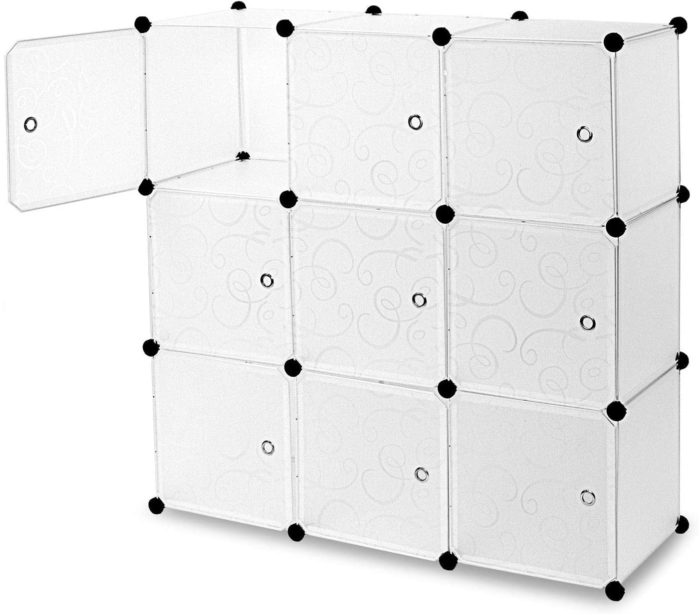 Cube Storage Organizer - 9 Cubes | Stackable Portable Closet Organizer ...