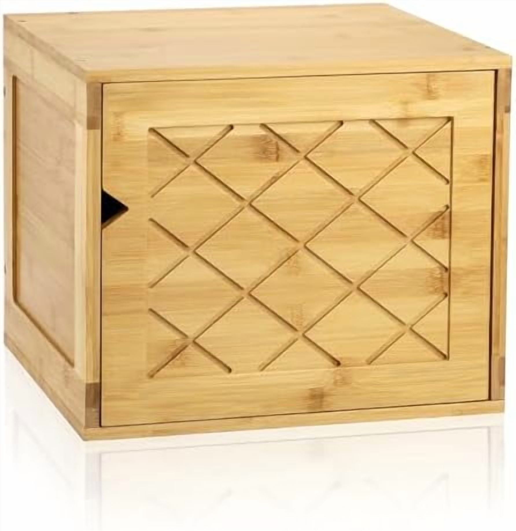 Cube Storage Organizer, Bamboo Cube Bookshelf, Stackable Connect ...