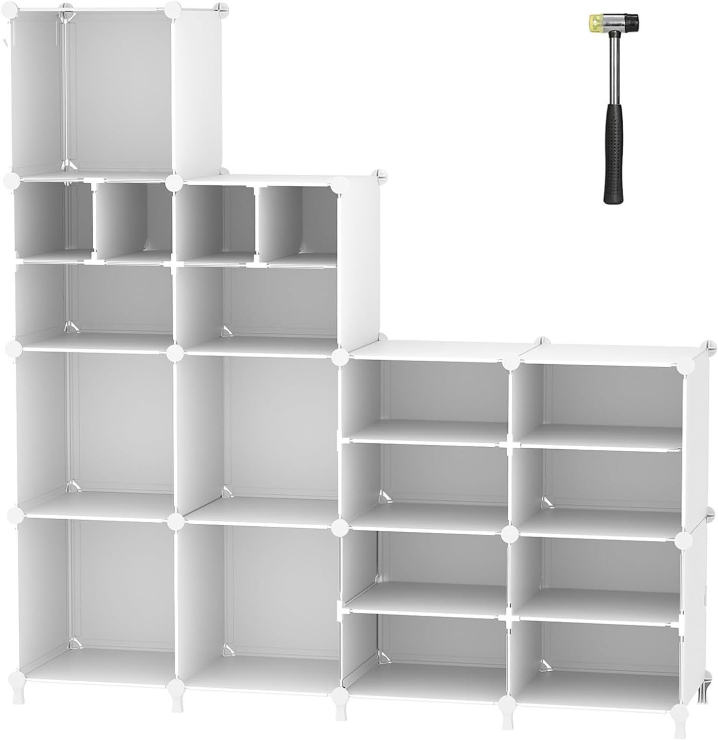 Cube Storage Organizer Closet Storage 12 Cube Shelves, Large and Small ...