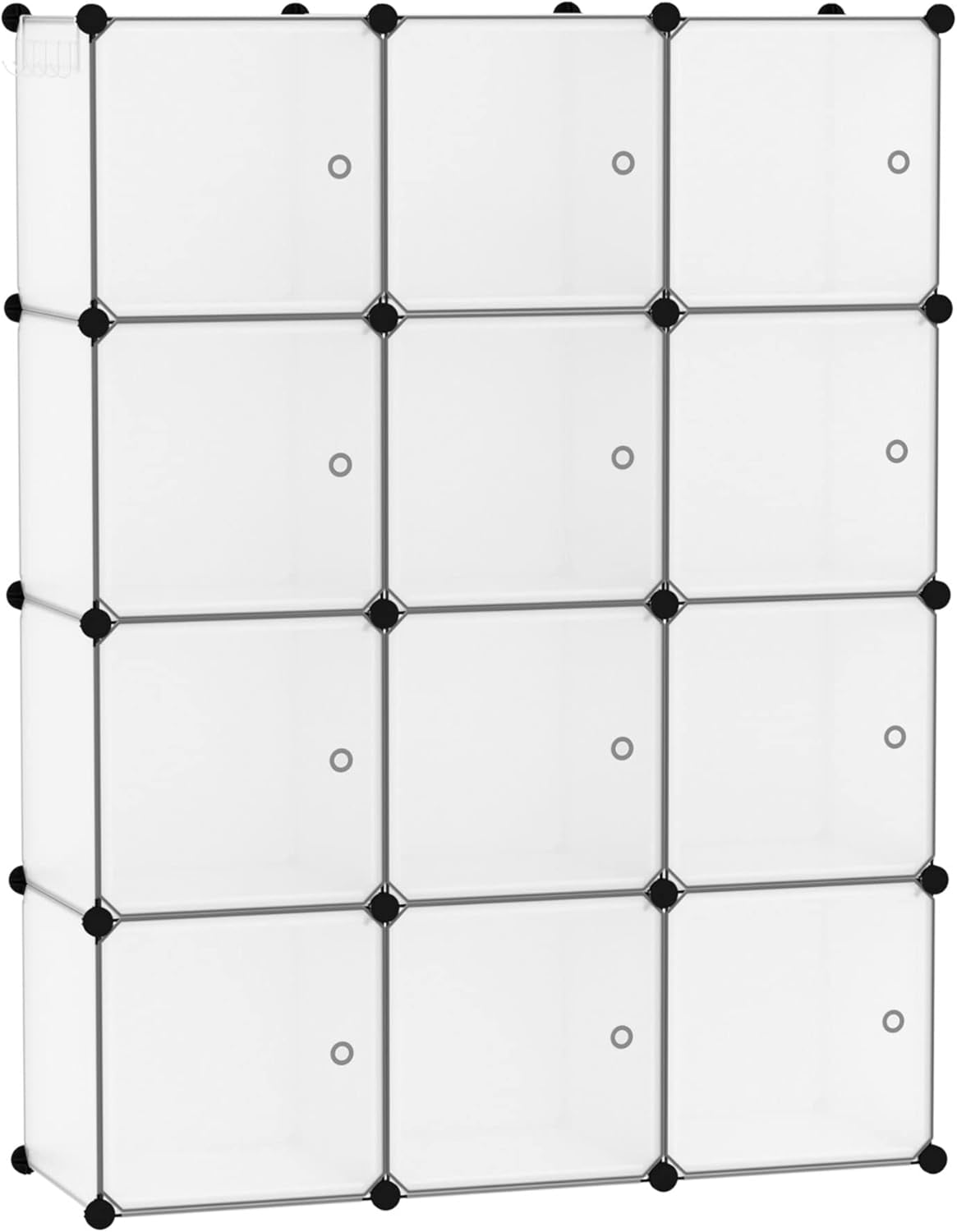 Cube Storage Organizer with Doors, 12-Cube Shelves, Closet Cabinet, DIY ...