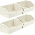 Cube Storage Organizer - Large Bins with Handle, Trapezoid Organizing ...