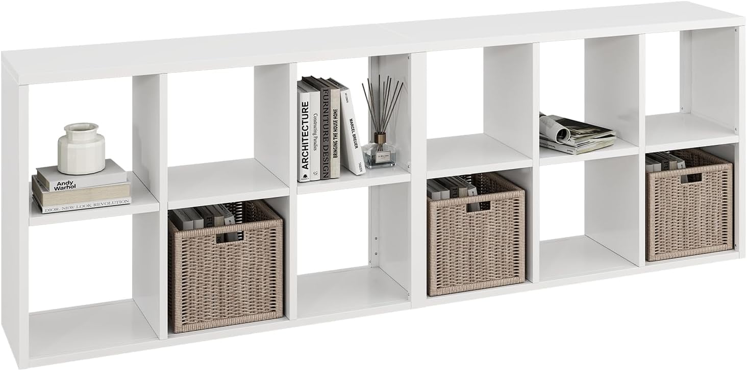 Cube Storage Organizer, Metal Short Bookshelf, Modern Small Bookcase ...