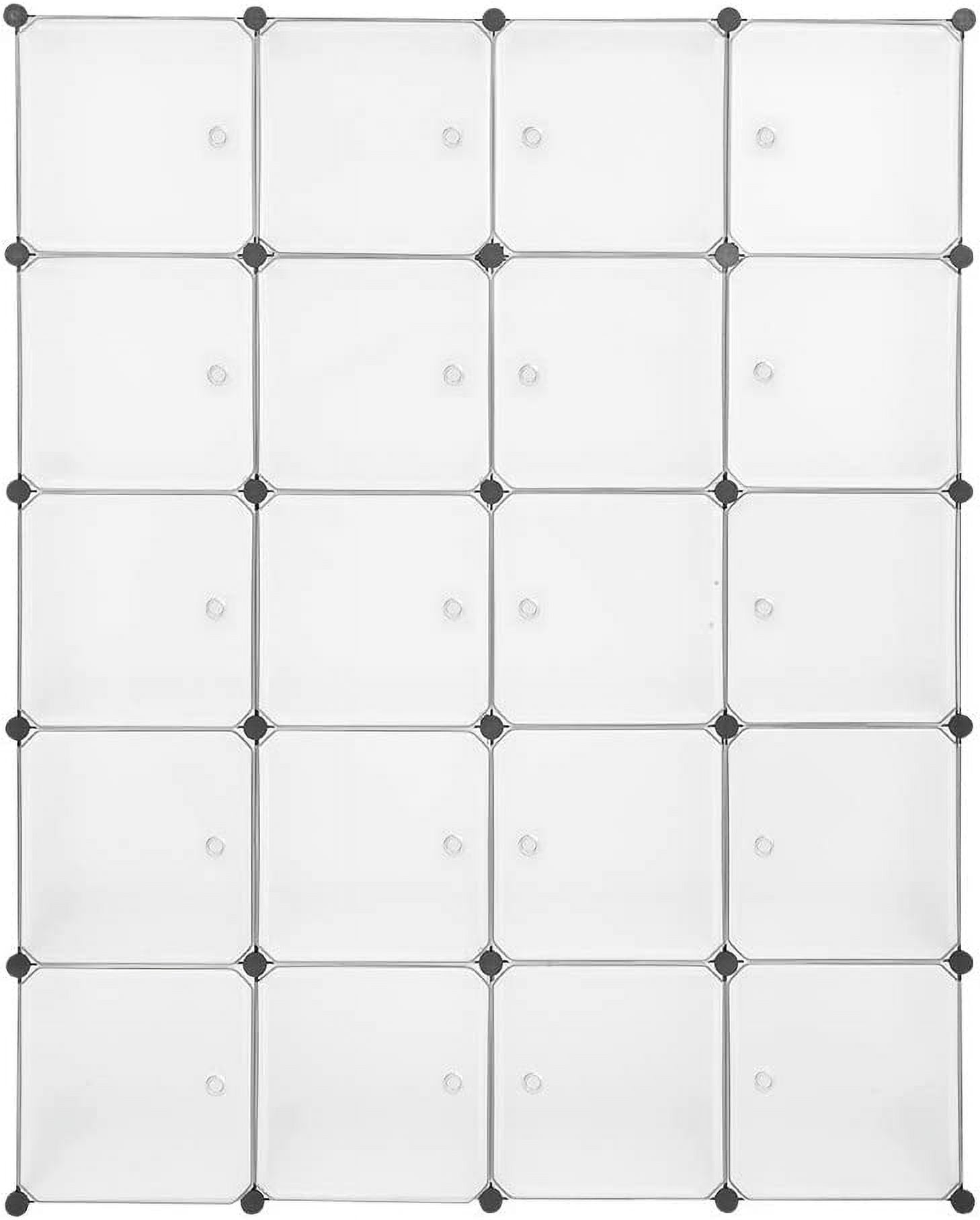Cube Storage Organizer, Set of 16/20 Plastic Cubes, Closet Storage ...