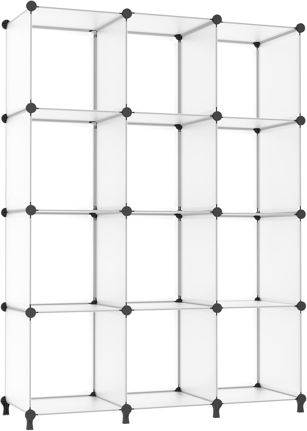 Cube Storage Organizer Storage 12 Cube Bookshelf DIY Plastic Closet ...