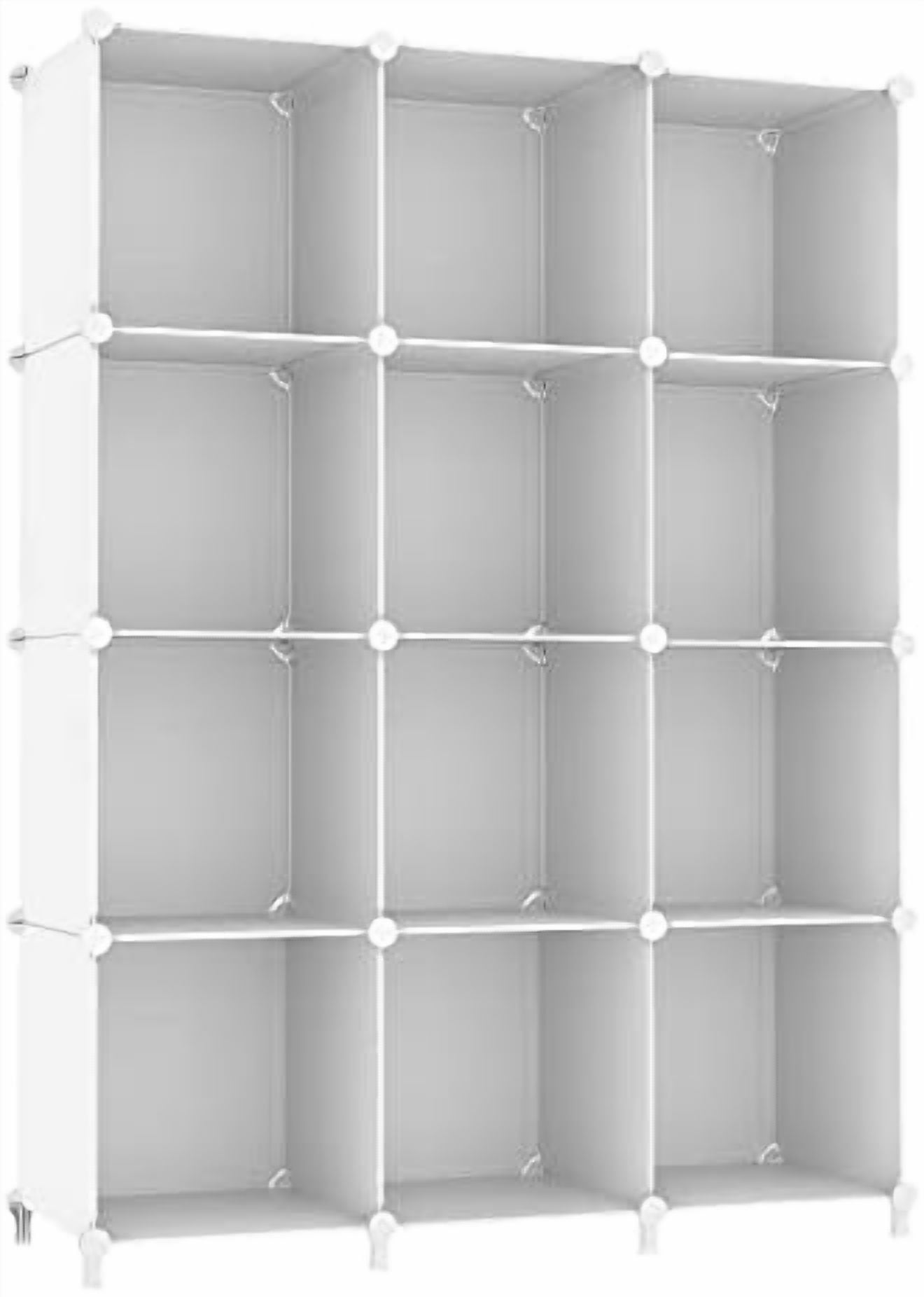 Cube Storage Organizer Storage 12 Cube Bookshelf DIY Plastic Closet ...