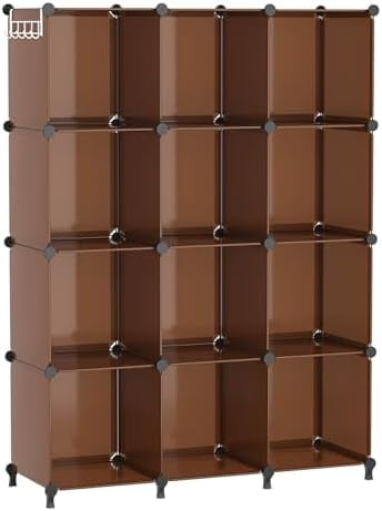 Cube Storage Organizer Storage 12 Cube Bookshelf DIY Plastic Closet ...