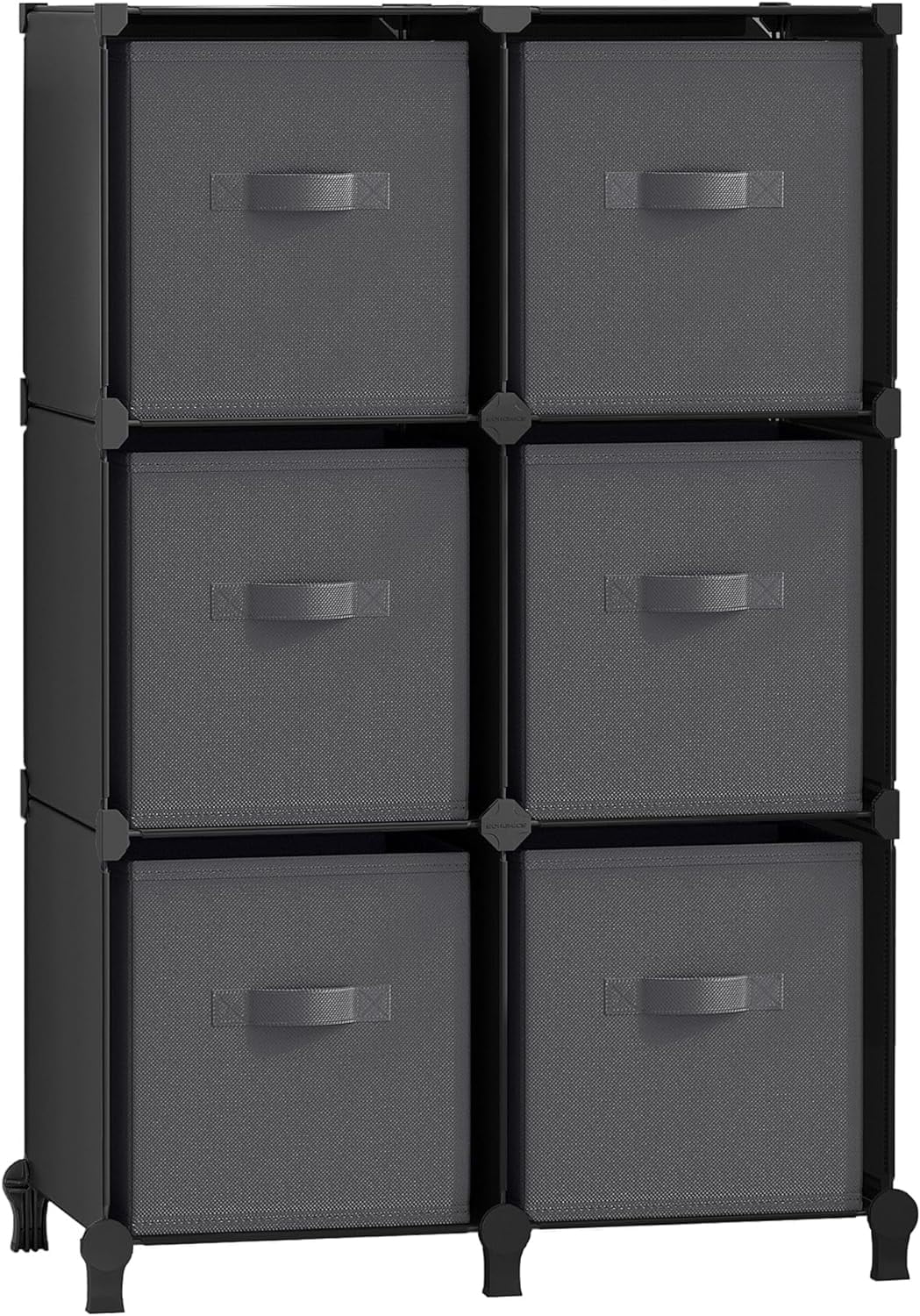 Cube Storage Organizer with Storage Boxes, Set of 6-Cube Organizer, 6 ...
