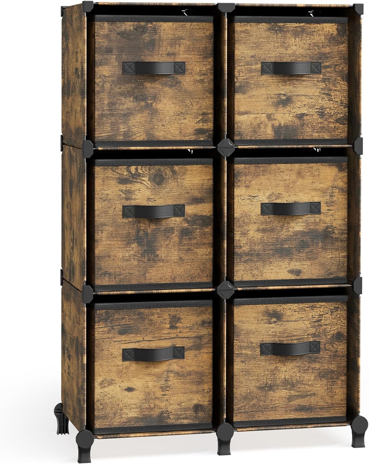 Cube Storage Organizer with Storage Boxes, Set of 6-Cube Organizer, 6 ...