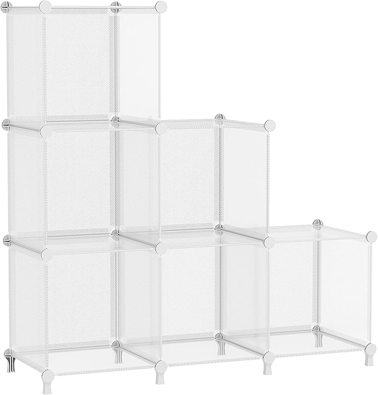 Cube Storage Organizer, Storage Cubes Shelves Bookshelf, 6 Cube Closet ...