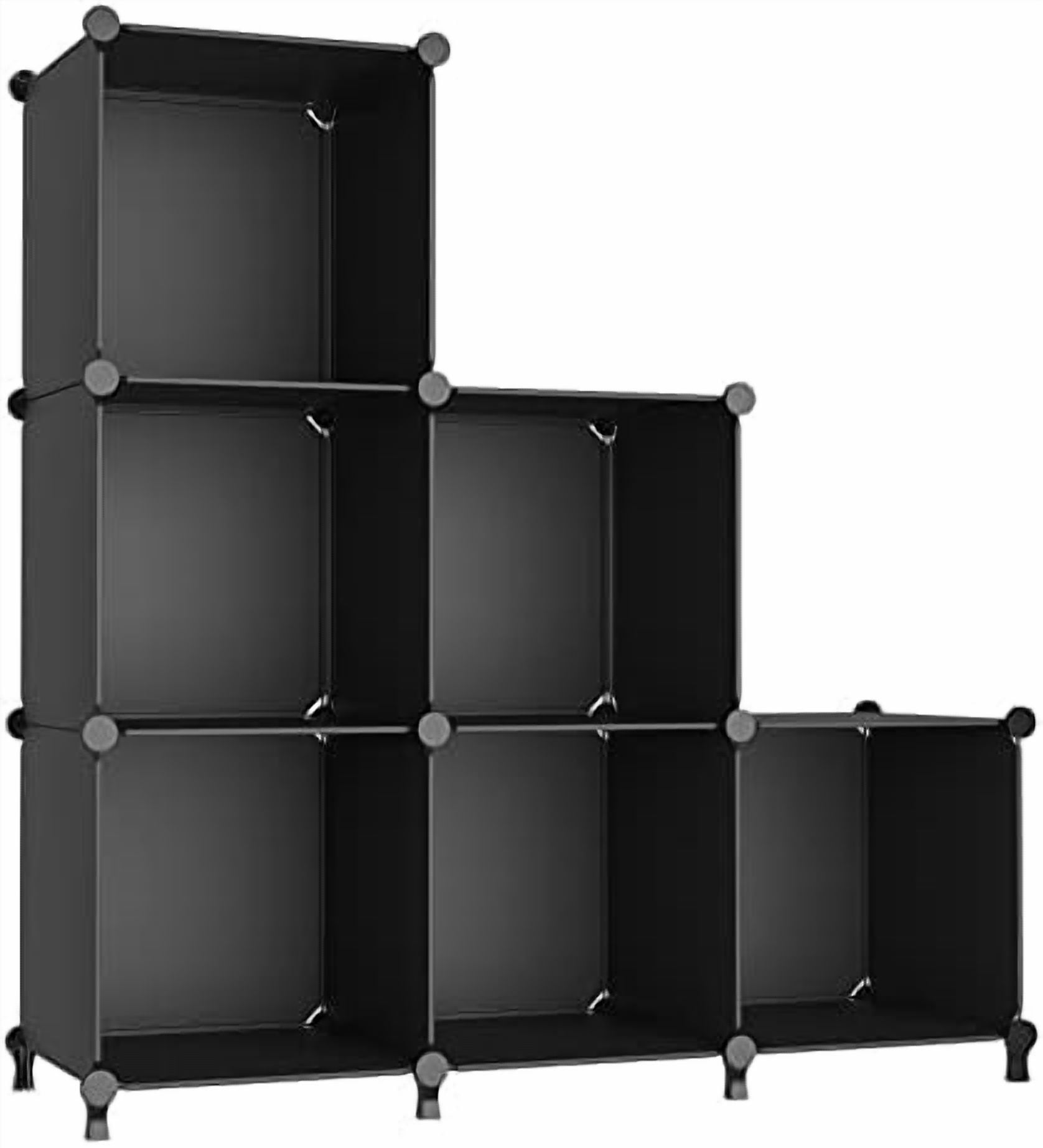 Cube Storage Organizer, Storage Cubes Shelves Bookshelf, 6 Cube Closet ...