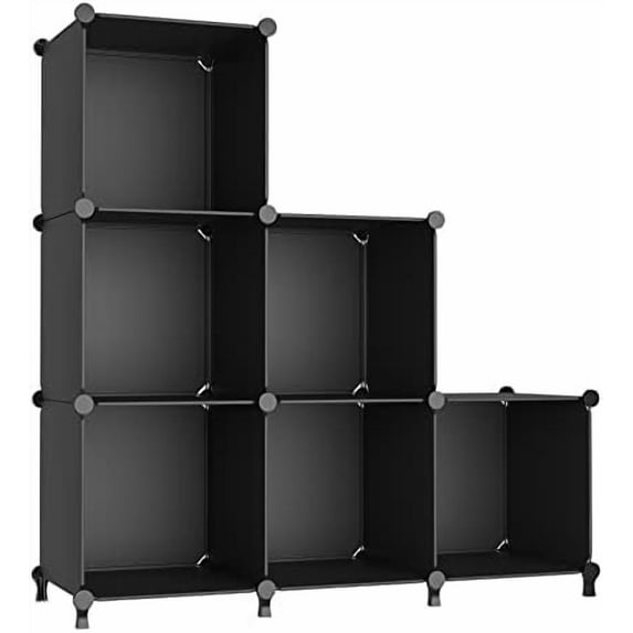 Cube Storage Organizer, Storage Cubes Shelves Bookshelf, 6 Cube Closet ...