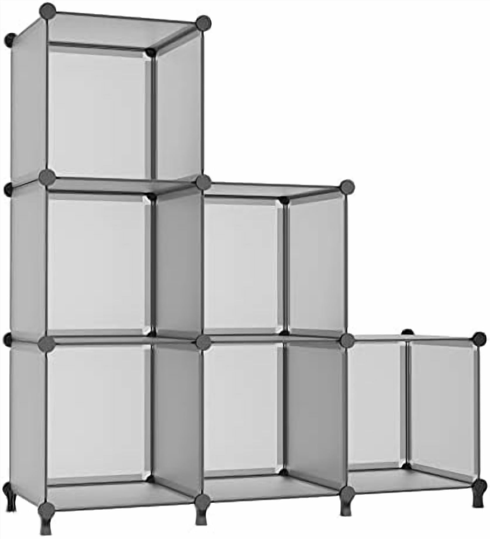 Cube Storage Organizer, Storage Cubes Shelves Bookshelf, 6 Cube Closet ...
