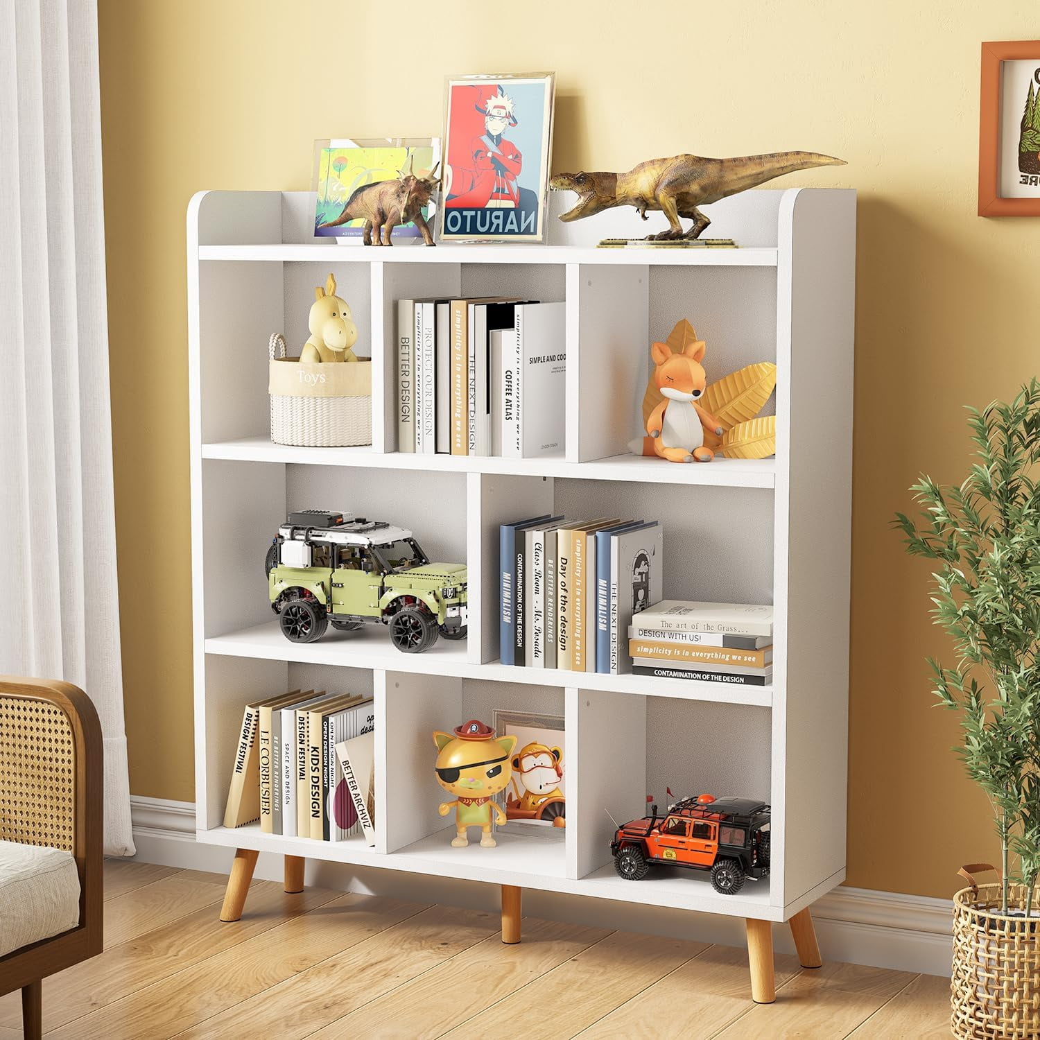 Cube Storage Organizer with Legs, Cube Shelf, Display Bookcases for ...