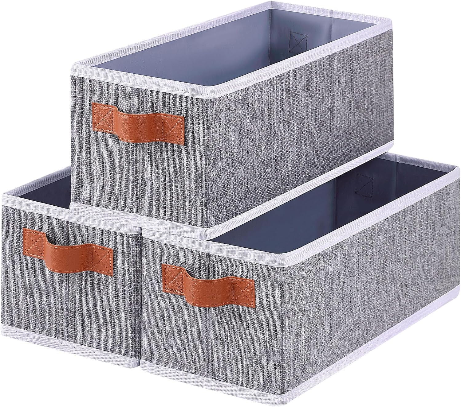 Cube Storage Unit Boxes, Foldable Bins for Bedrooms, Living Rooms, Shelves, Baskets With Handles ...