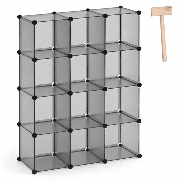 Cube Stororganizer 12-cube Shunits Closet Cabinet Grey - Walmart.com