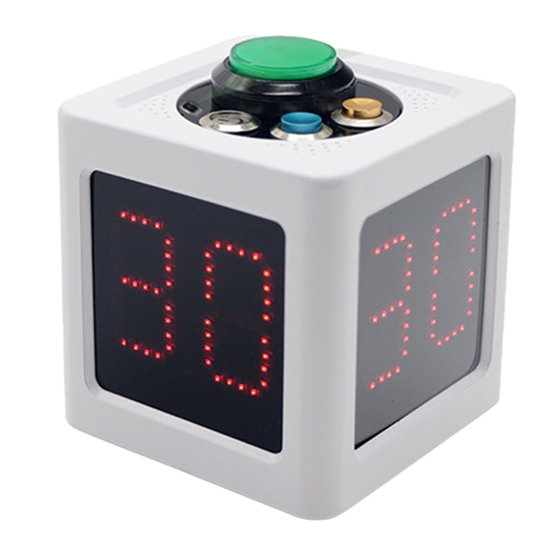Cube Timer 1.4in 4 Sided Digital Shot Countdown Stopwatch for Chess and ...