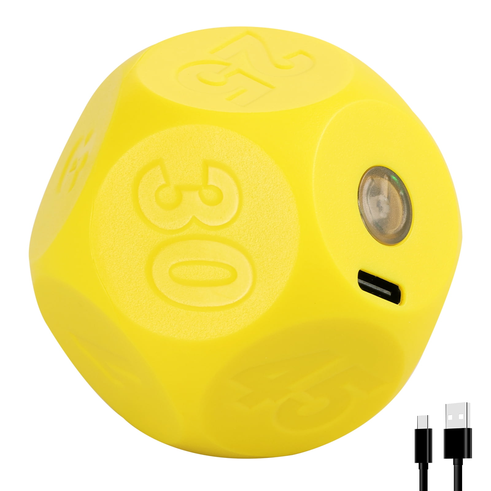 Cube Timer 12 Sided Rechargeable Flip Timer with 11 Preset Countdown ...