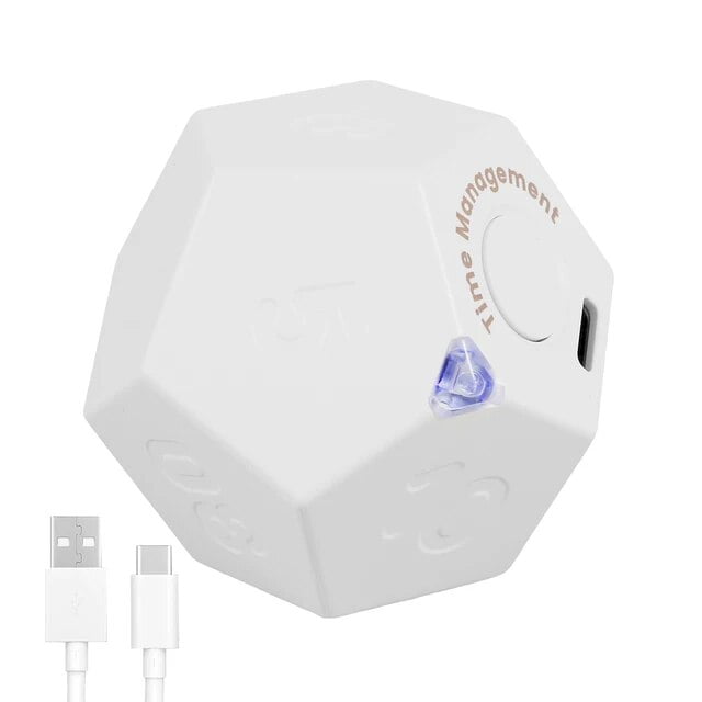 Cube Timer 450mah Rechargeable Mini Time Management Cube 2 Alarm Mode