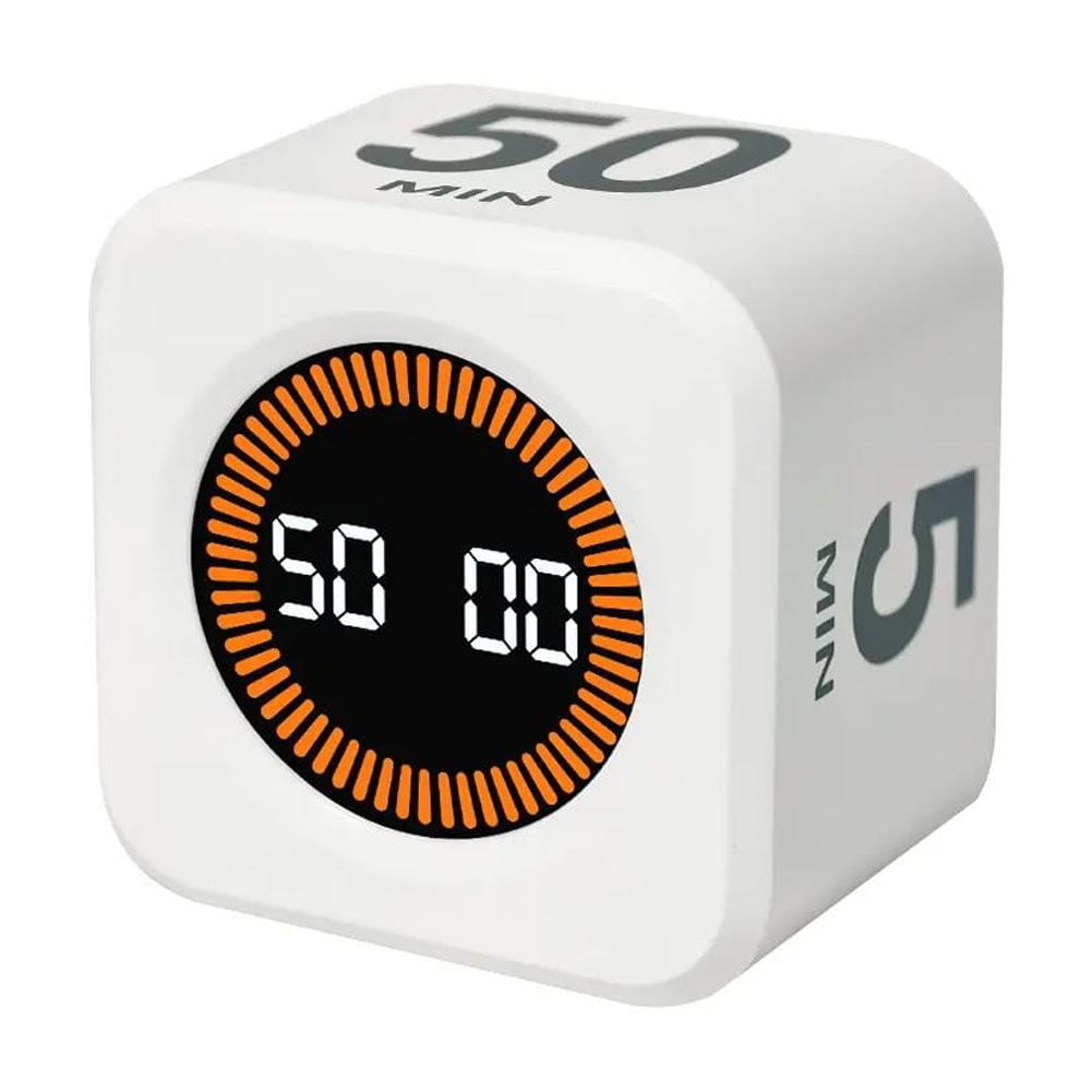 Cube Timer,Portable Desk Efficiency Flip Timer,5/10/25/50 Min Countdown ...