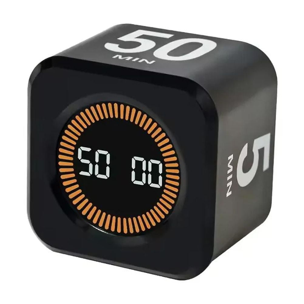 Cube Timer,Portable Desk Efficiency Flip Timer,5/10/25/50 Min Countdown Customizable Stopwatch ...