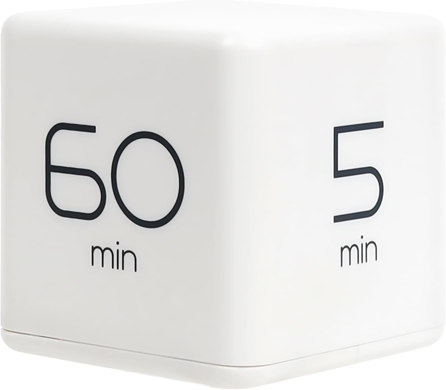 Cube Timer (White), Flip Timer Gravity Sensor, Productivity Timer, Desk Timer, Kids Timer, ADHD ...