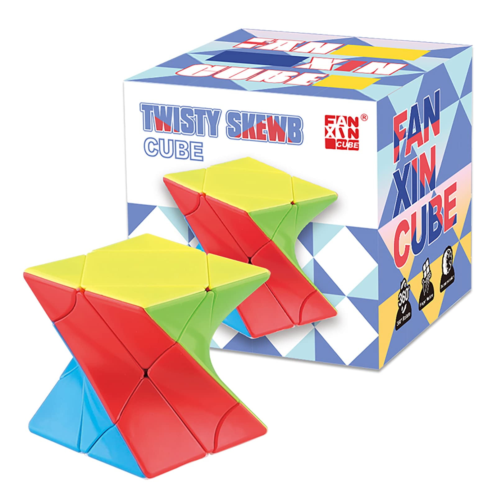 Cube Twist 3x3 Stickerelss YPF5 Speed Cube Vivid Color Magic Puzzle ...