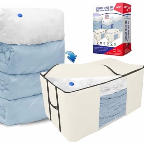EDHITNR Vacuum Storage Bags, Compression Bags for Clothes Blankets ...