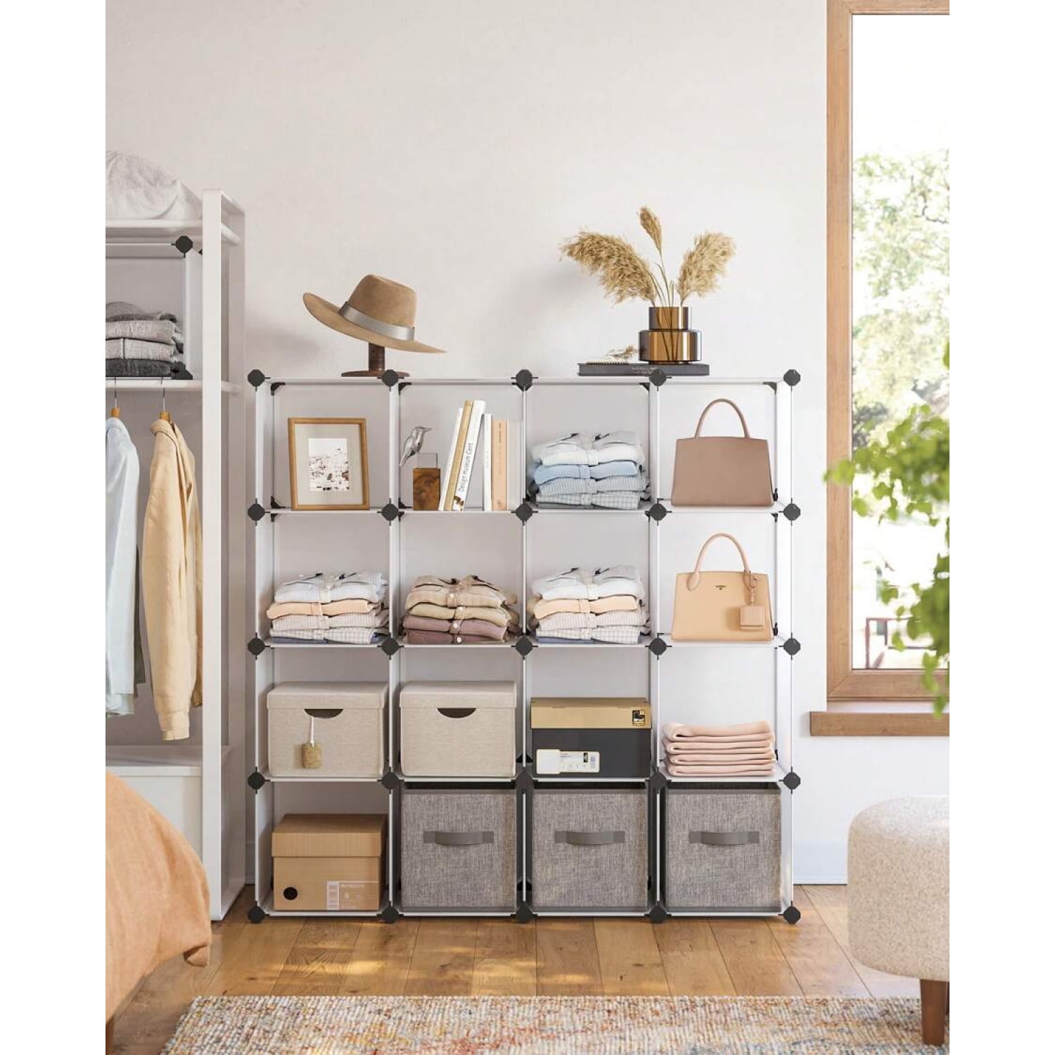 Cube storage rack, 16-Cube Book Shelf, Closet Organizers And Storage ...