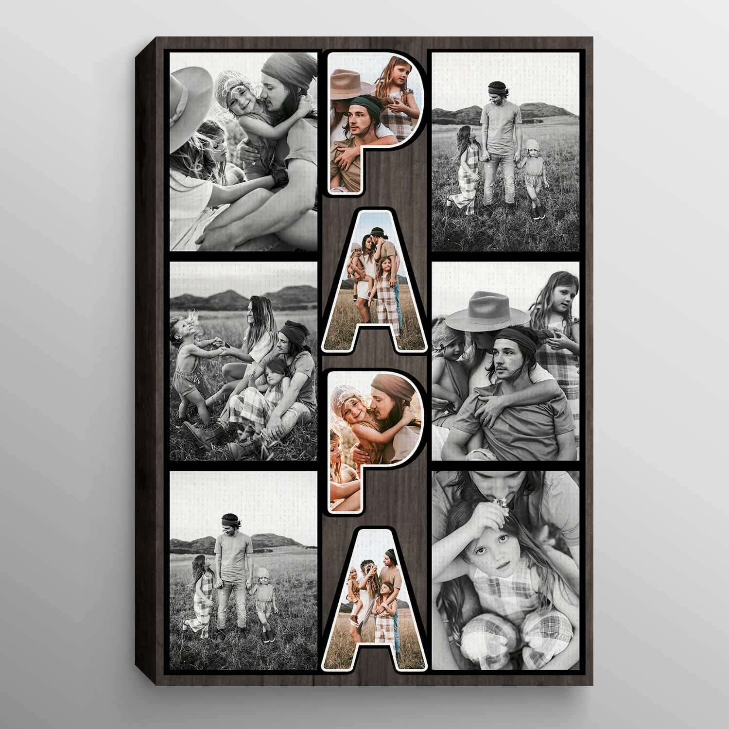 CubeBik Personalized Photo Canvas for Papa - Custom Gift for Dad ...