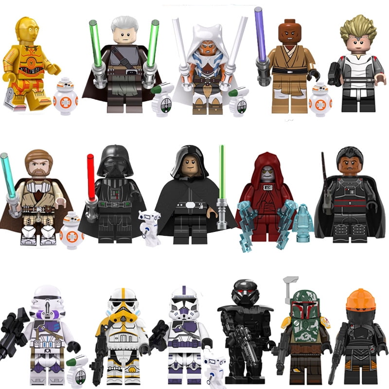 CubeCraft 16-Pack Star Movies Mini Action Figures – 1.77 Inch Clone ...