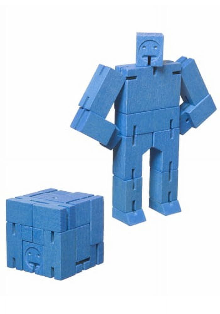 Cubebot Micro - Wooden Puzzle Robot Toy Blue - Walmart.com