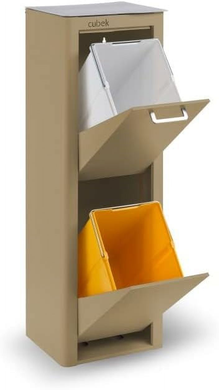 - Cubek | Trash Can with Recycling Bin Combo| 10 Gallon Trash Bin| Dual ...