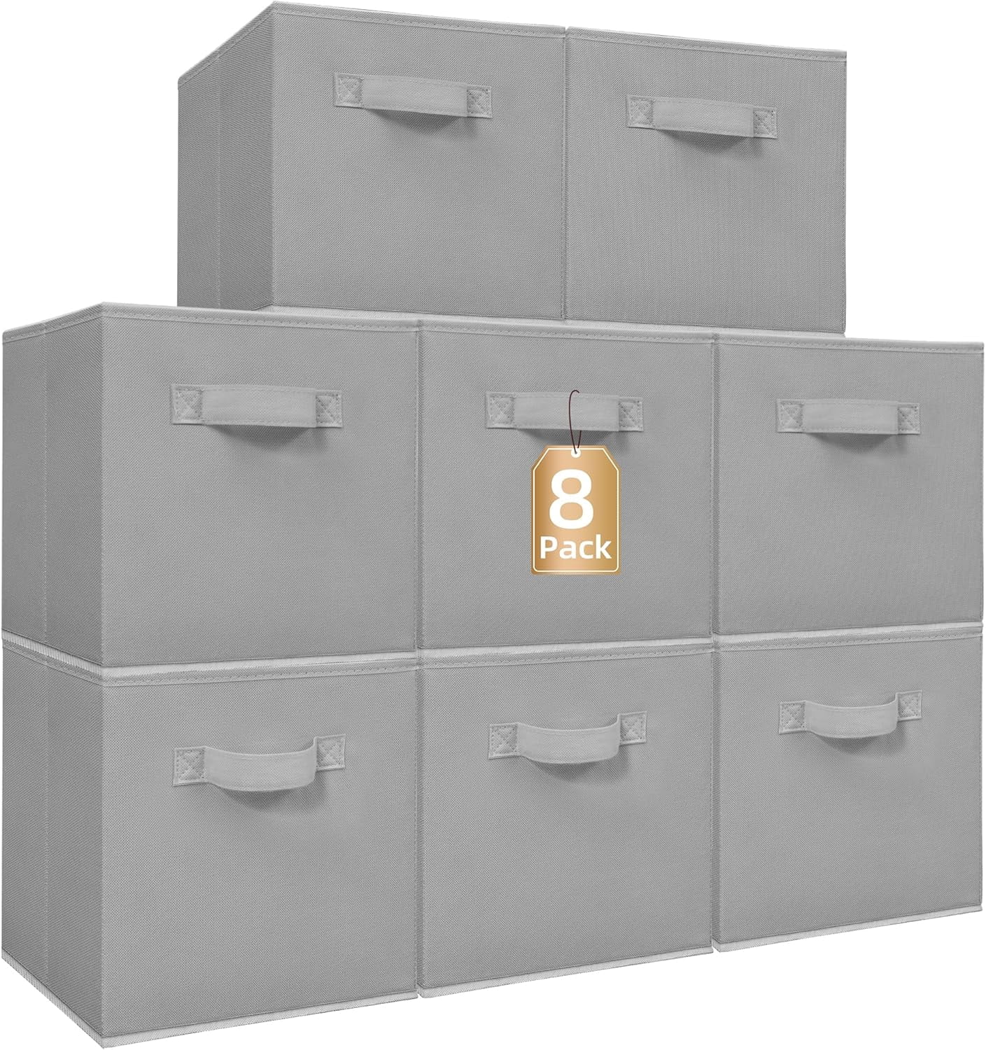 Cubes, 11 Inch Durable 6 Pack Fabric Foldable Collapsible Bins with ...